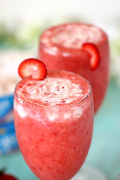 Cool off with this Strawberry Yogurt Swirl Slushy