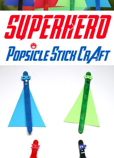 Superhero Popsicle Stick Craft for Kids | Cutefetti