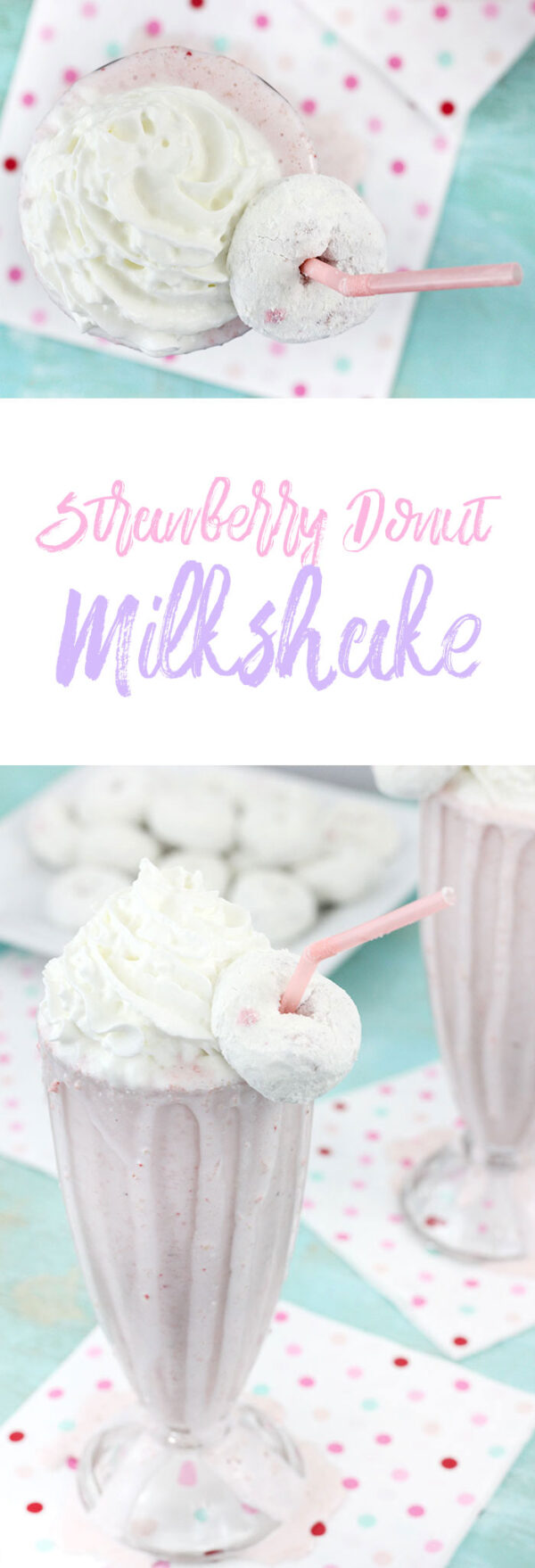 Strawberry Donut Milkshake | Cutefetti