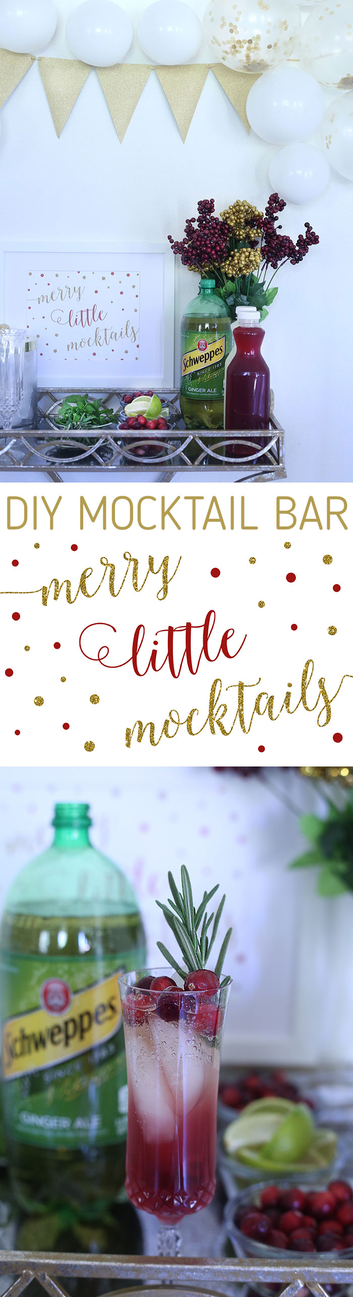 "Merry Little Mocktails" DIY Mocktail Bar | Cutefetti