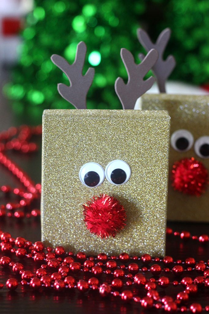 DIY Rudolph Gift Boxes for Gift Cards | Cutefetti