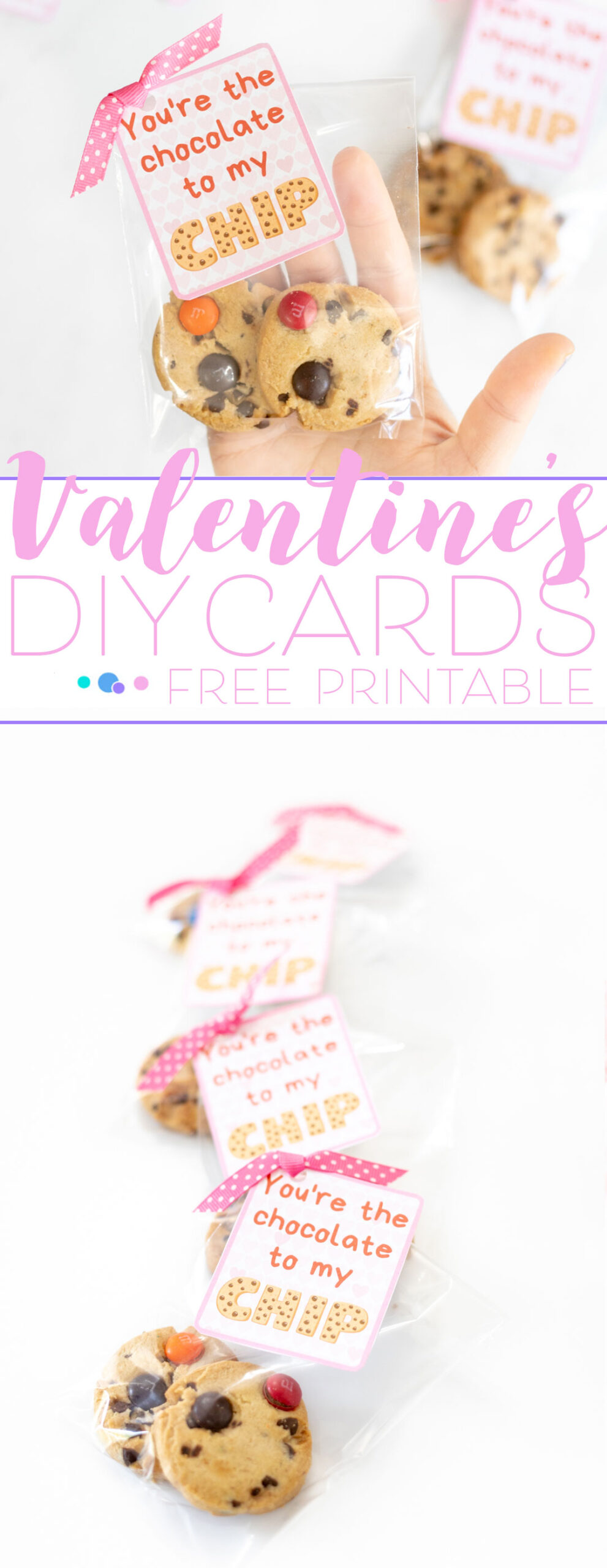 Free Printable Valentine Cards - Chocolate Chip Cookie Valentines.