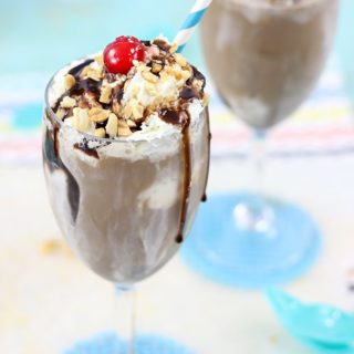 Hot Fudge Sundae Iced Coffee Floats