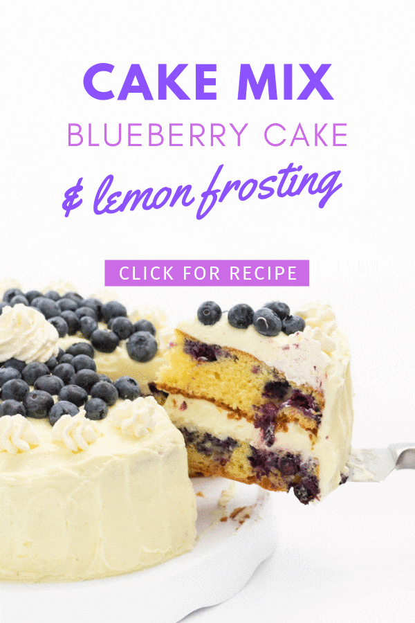 Easy Blueberry Cake With Whipped Lemon Frosting