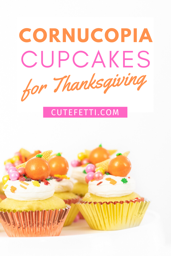 Cornucopia Cupcakes for Thanksgiving | Cutefetti