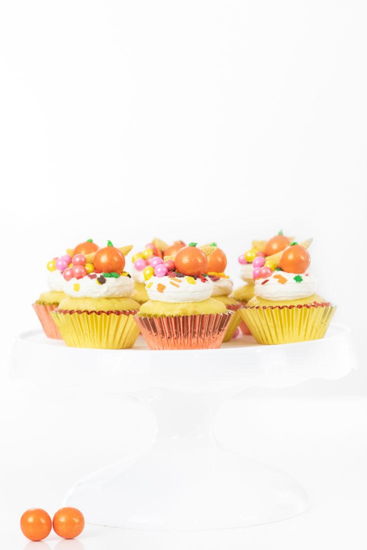 Cornucopia Cupcakes for Thanksgiving | Cutefetti