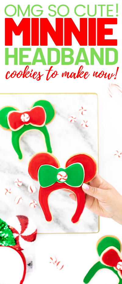 Minnie Mouse Ear Headband Cookies | Cutefetti