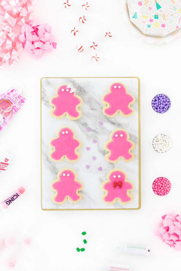 Pink "Gingerbread" Sugar Cookies | Cutefetti