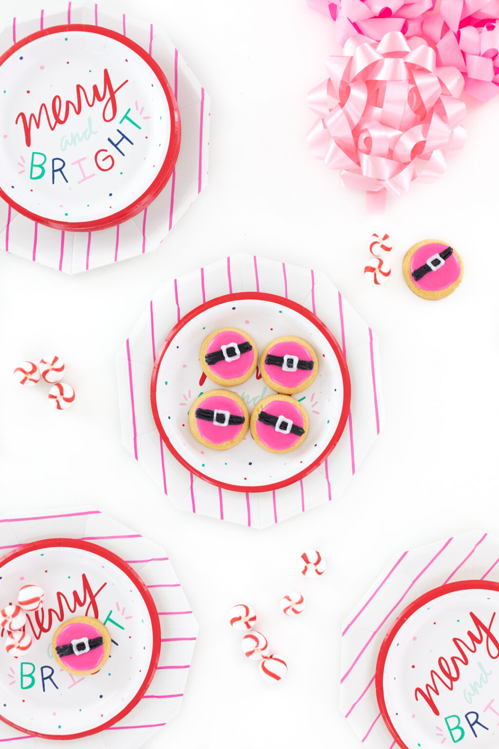 Pink Santa Belt Cookies
