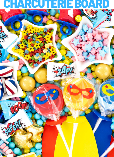Superhero Candy Charcuterie Board | Cutefetti