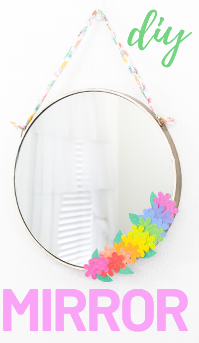 Flower Mirror Craft for Spring | Cutefetti