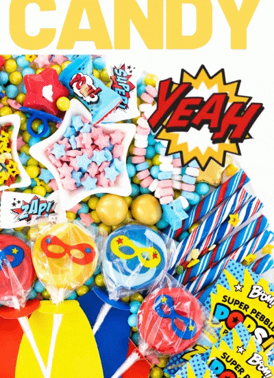 Superhero Candy Charcuterie Board | Cutefetti