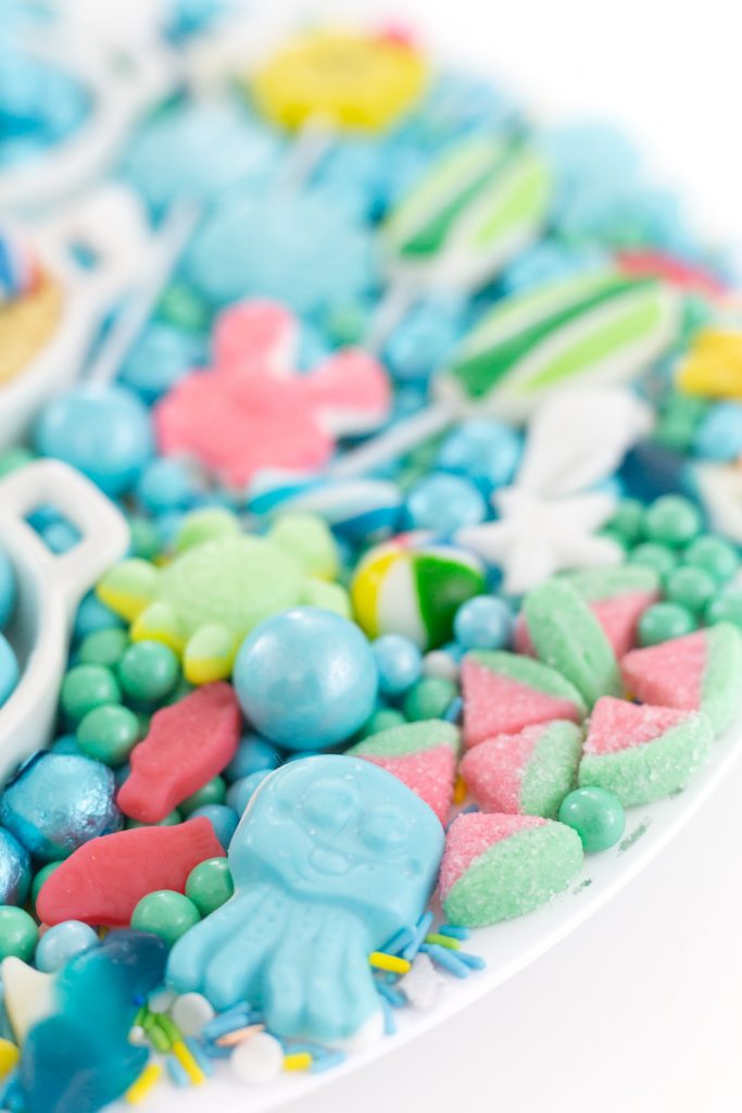 Beach Party Candy Charcuterie Board
