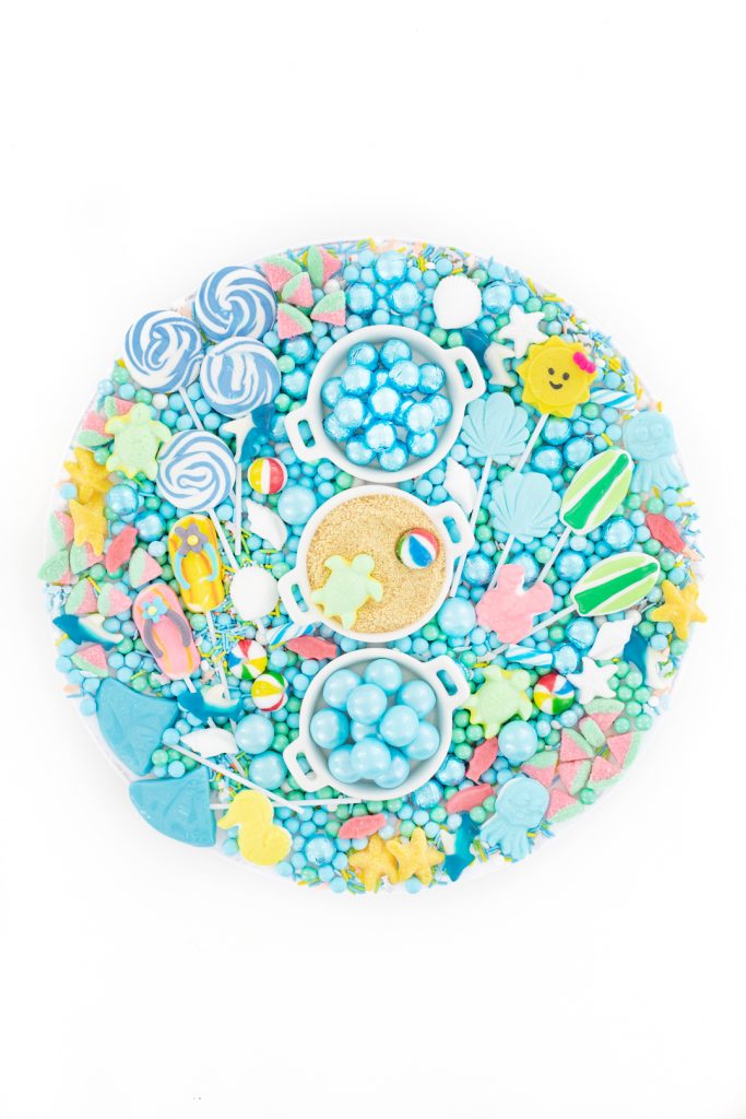 Beach Party Candy Charcuterie Board | Cutefetti