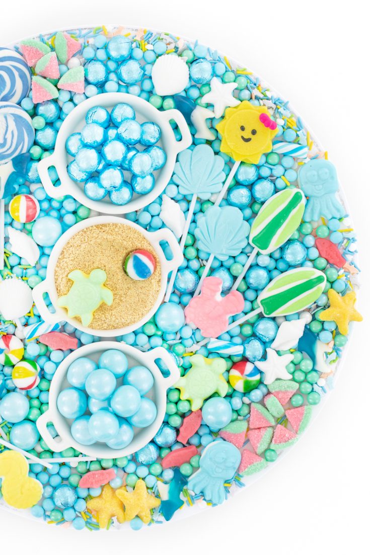 Beach Party Candy Charcuterie Board