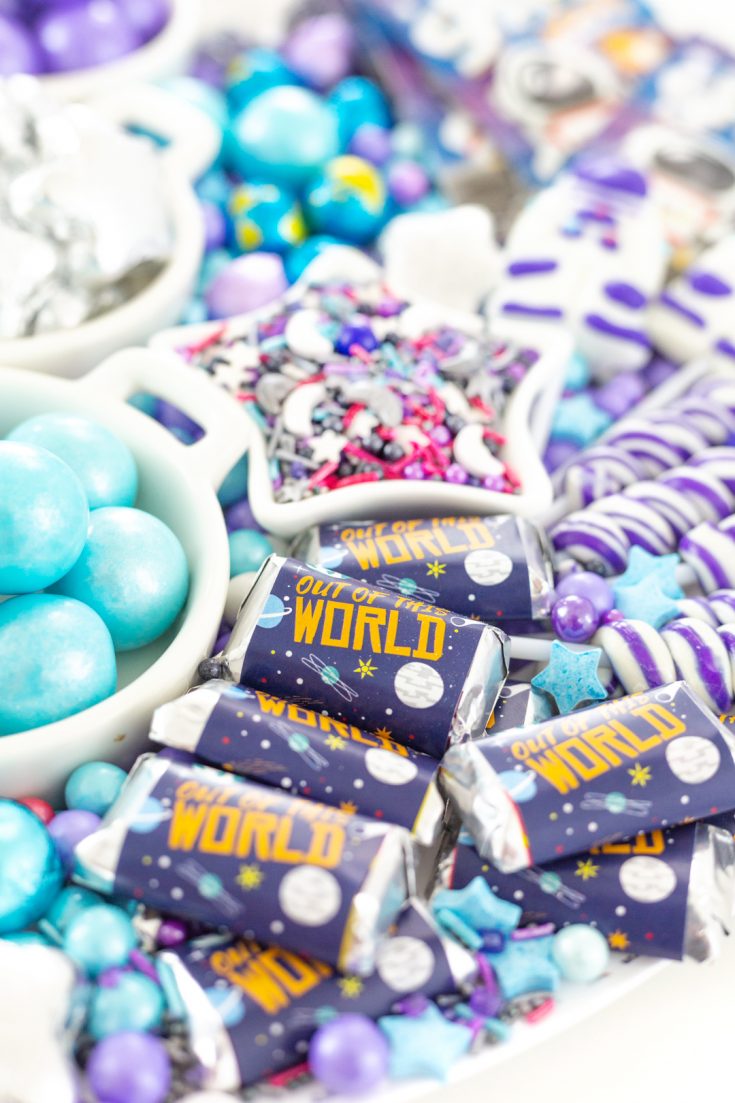 Galaxy Theme Party Candy Charcuterie Board | Cutefetti
