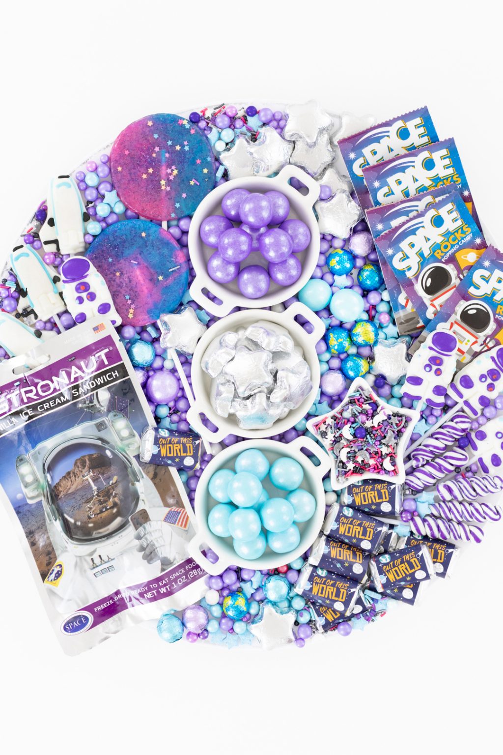 Galaxy Theme Party Candy Charcuterie Board | Cutefetti