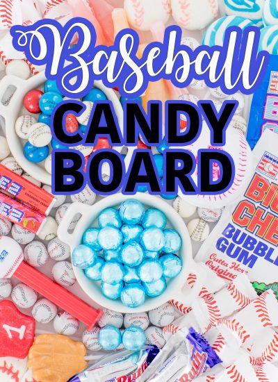Baseball Party Candy Charcuterie Board | Cutefetti