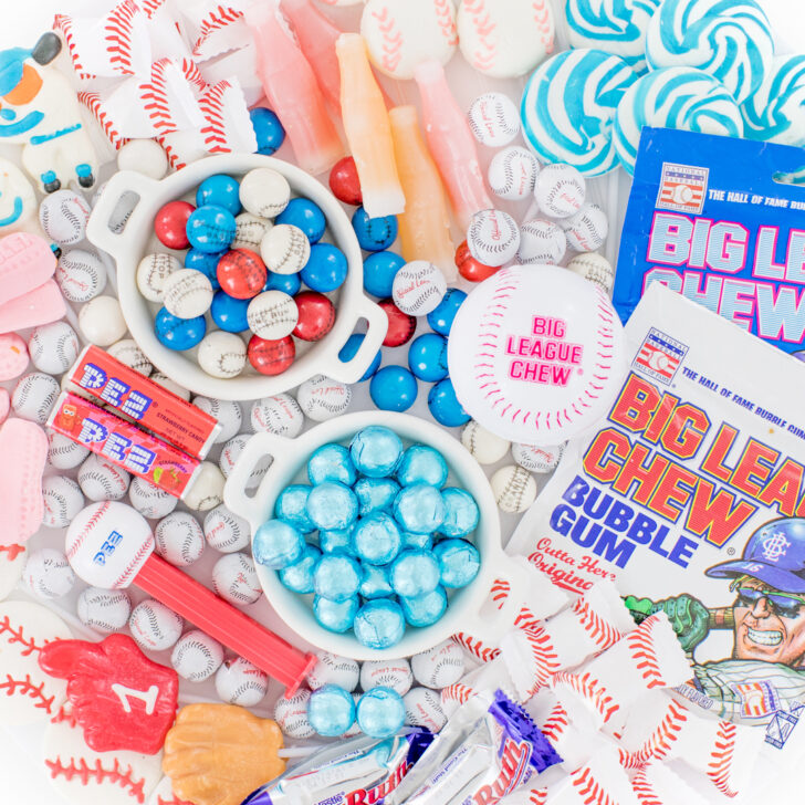Baseball Party Candy Charcuterie Board