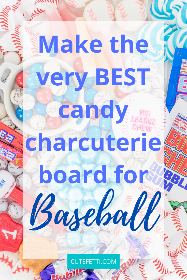 Baseball Party Candy Charcuterie Board | Cutefetti