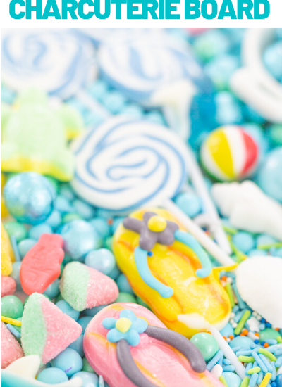Beach Party Candy Charcuterie Board | Cutefetti