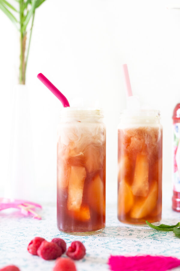 Raspberries & Cream Iced Tea