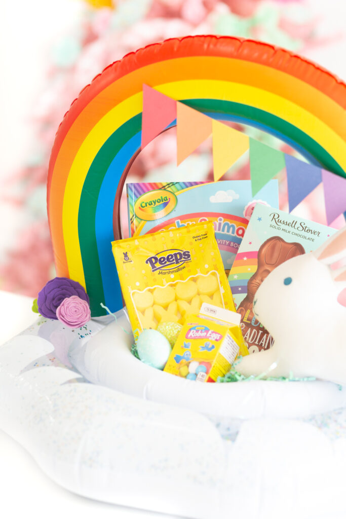 Rainbow Pool Float Easter Basket