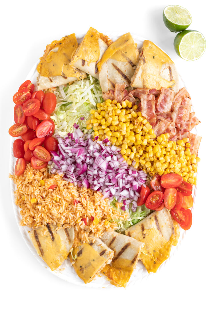 This Family Style Quesadilla Salad is Better Than Restaurant Versions