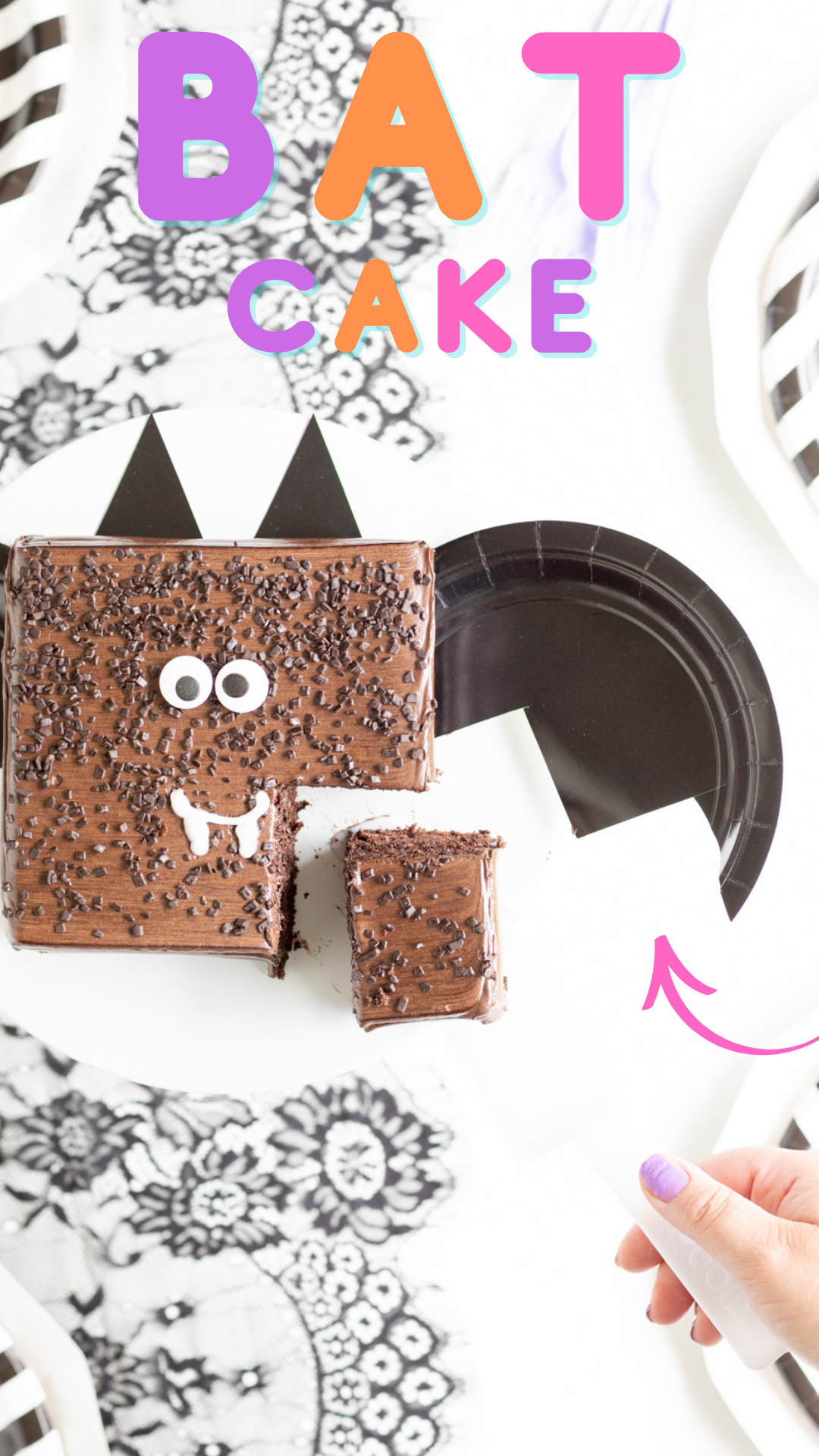 Halloween Bat Cake in 10 Minutes