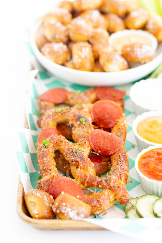 Pretzel Snack Board for Game Day | Cutefetti
