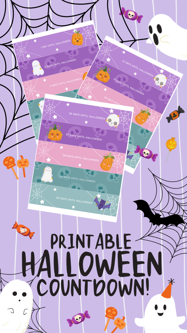 A Cute and Fun Printable Halloween Countdown Garland