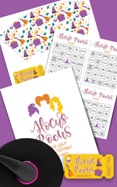 Hocus Pocus Movie Night Printables
