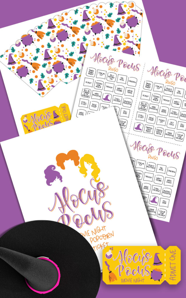 Hocus Pocus Movie Night Printables