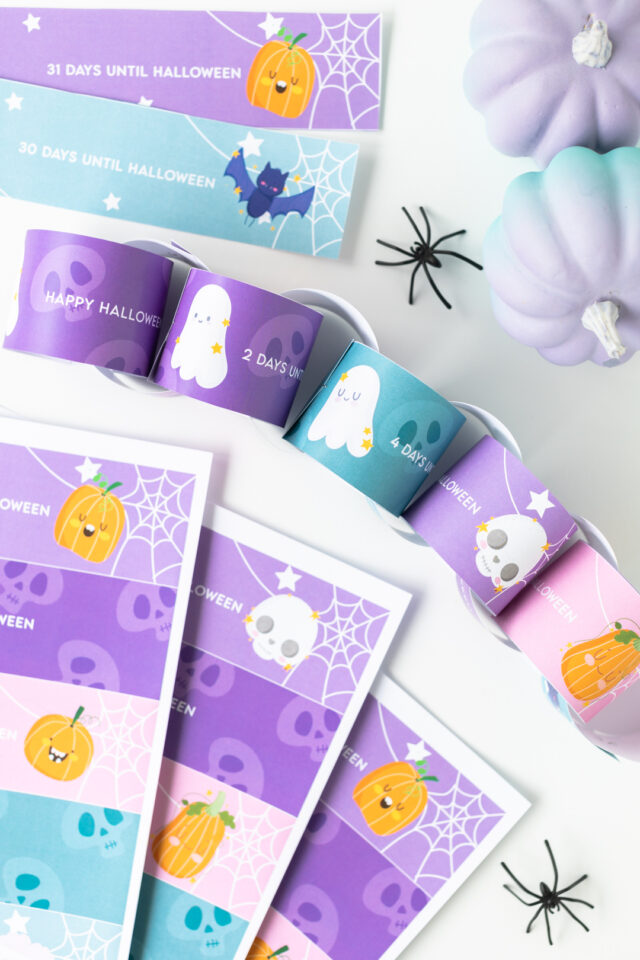 A Cute and Fun Printable Halloween Countdown Garland