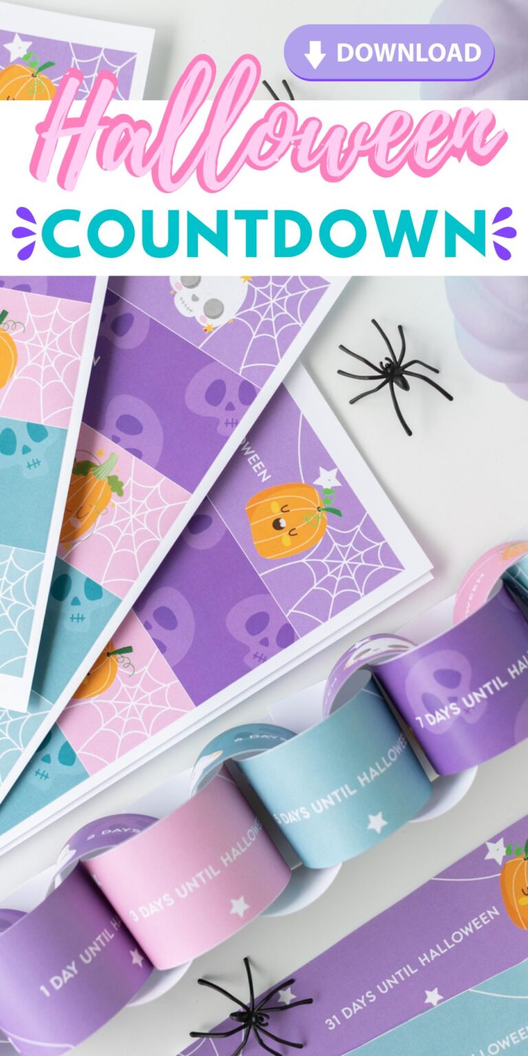 A Cute and Fun Printable Halloween Countdown Garland | Cutefetti