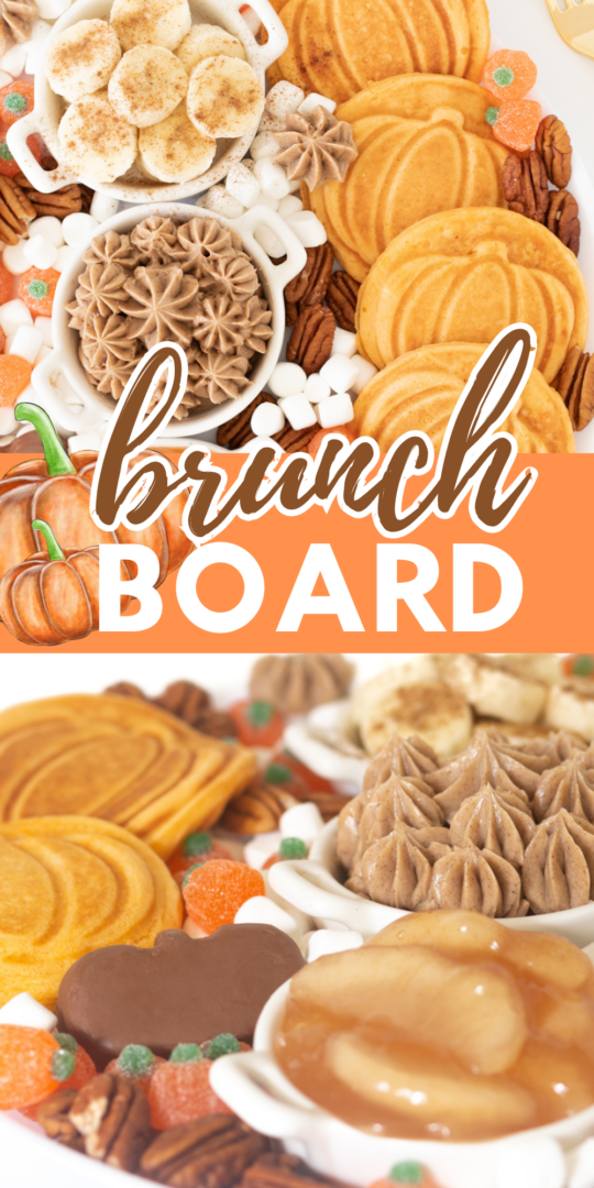 The Fall Brunch Board with Pumpkin Shaped Waffles You Need