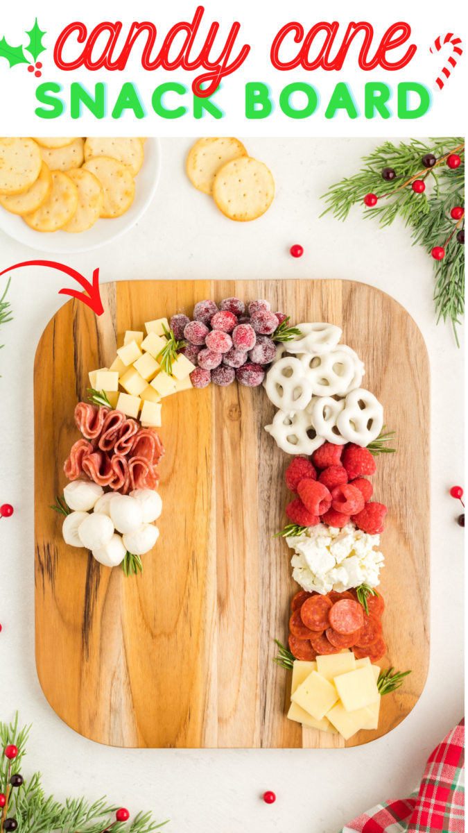 Candy Cane Christmas Charcuterie Board