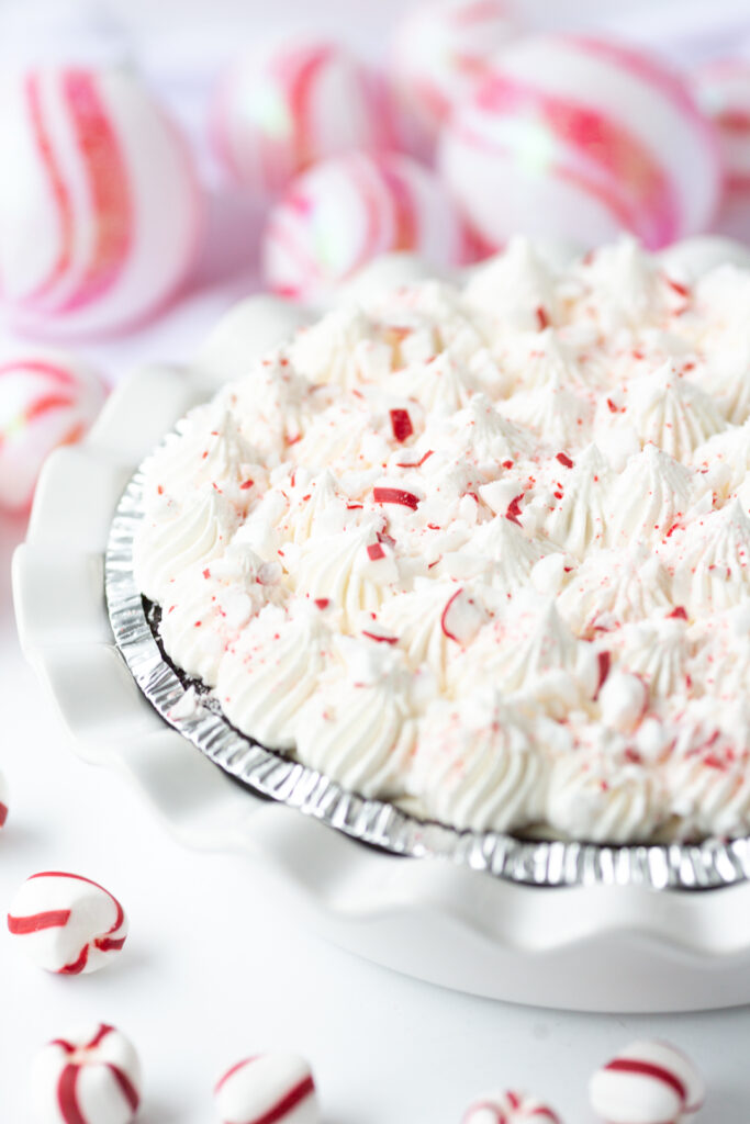 First Snowfall Peppermint Pie | Cutefetti