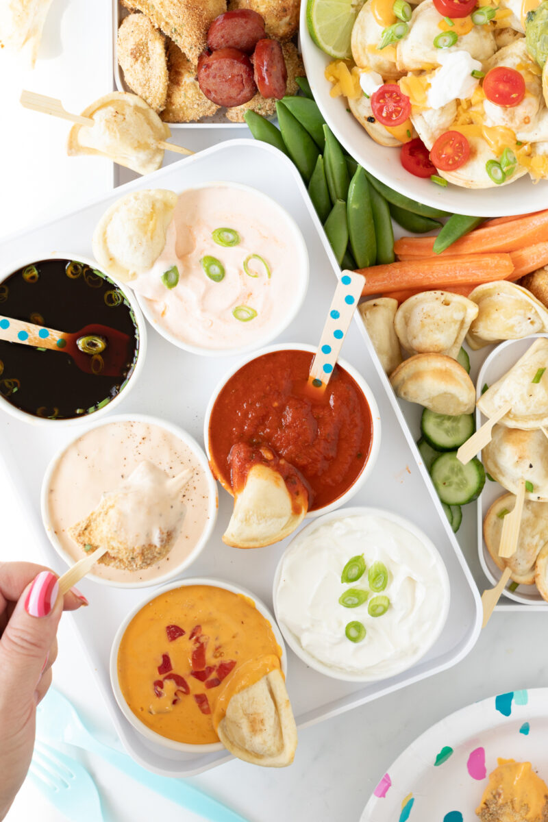 How to Create a Pierogies Dipping Station | Cutefetti