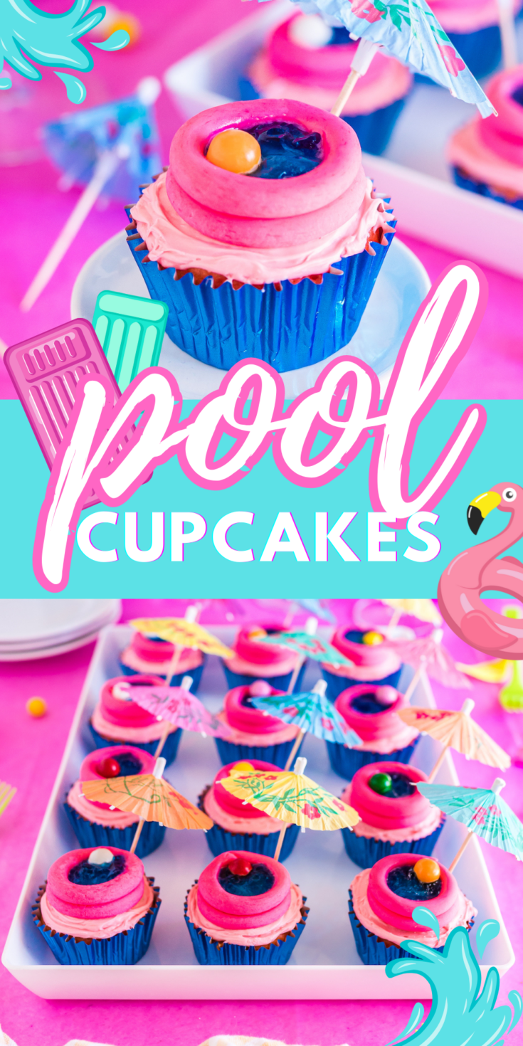 How To Make The Cutest Pool Cupcakes