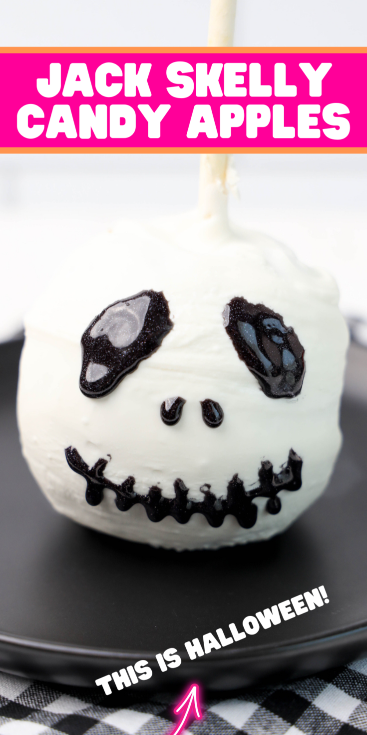 Easy Jack Skellington Candy Apples | Cutefetti