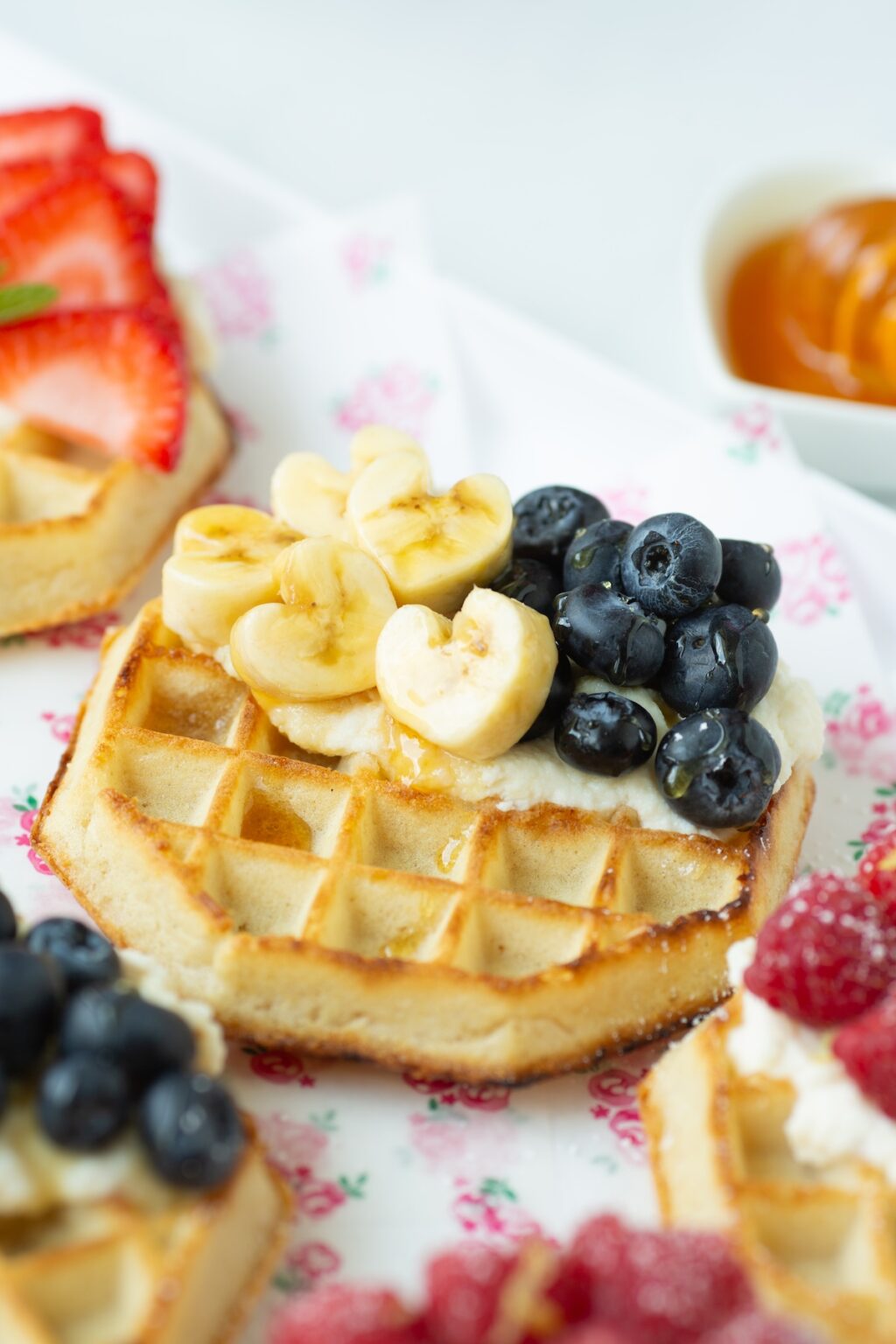 Delightfully Sweet Ricotta and Fruit Waffles