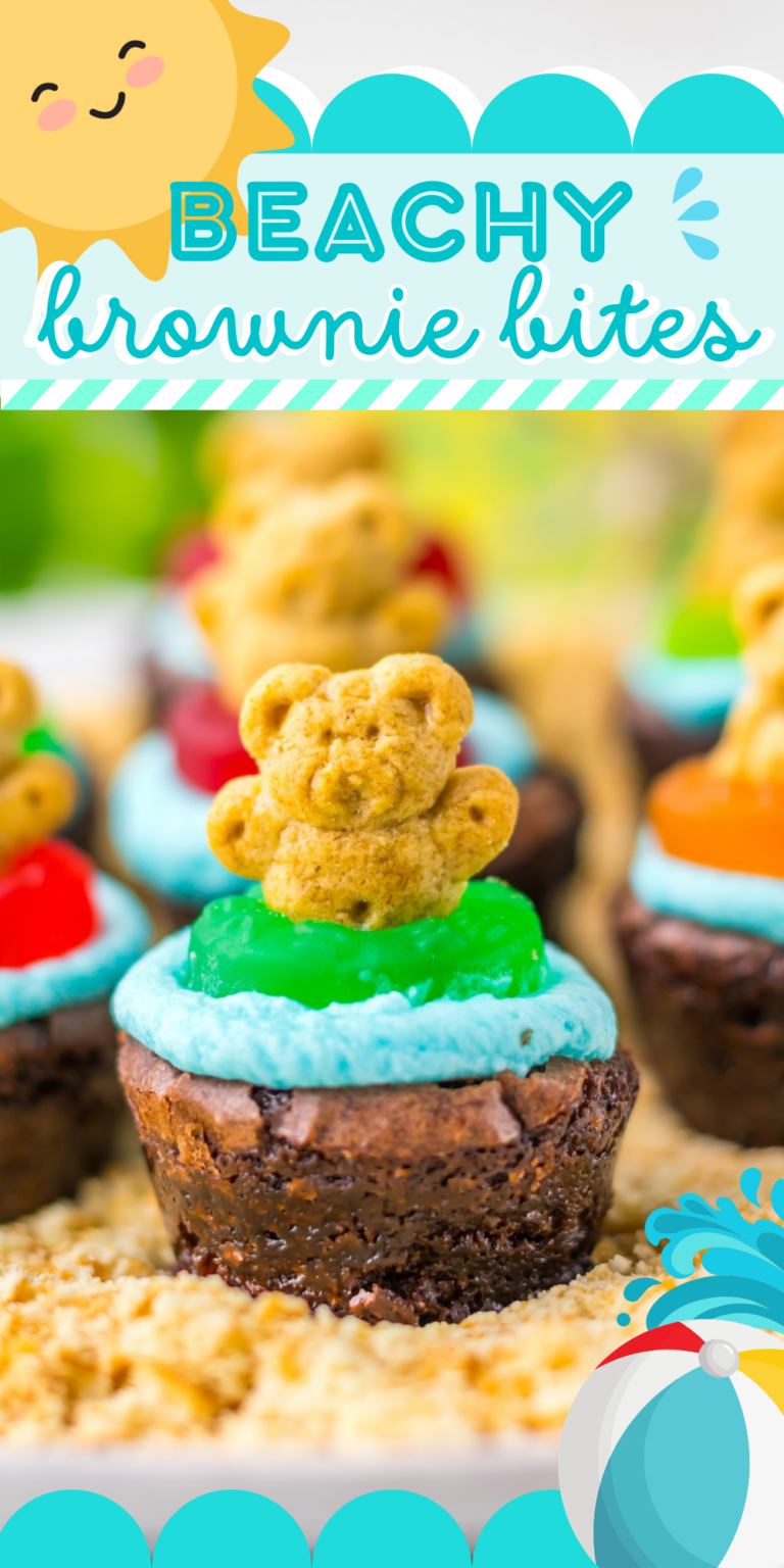 These Easy Beach Brownie Cups will Make a Splash