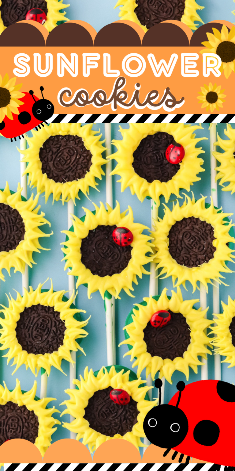 These Sunflower Cookies with Candy Ladybugs Will Make You Smile | Cutefetti