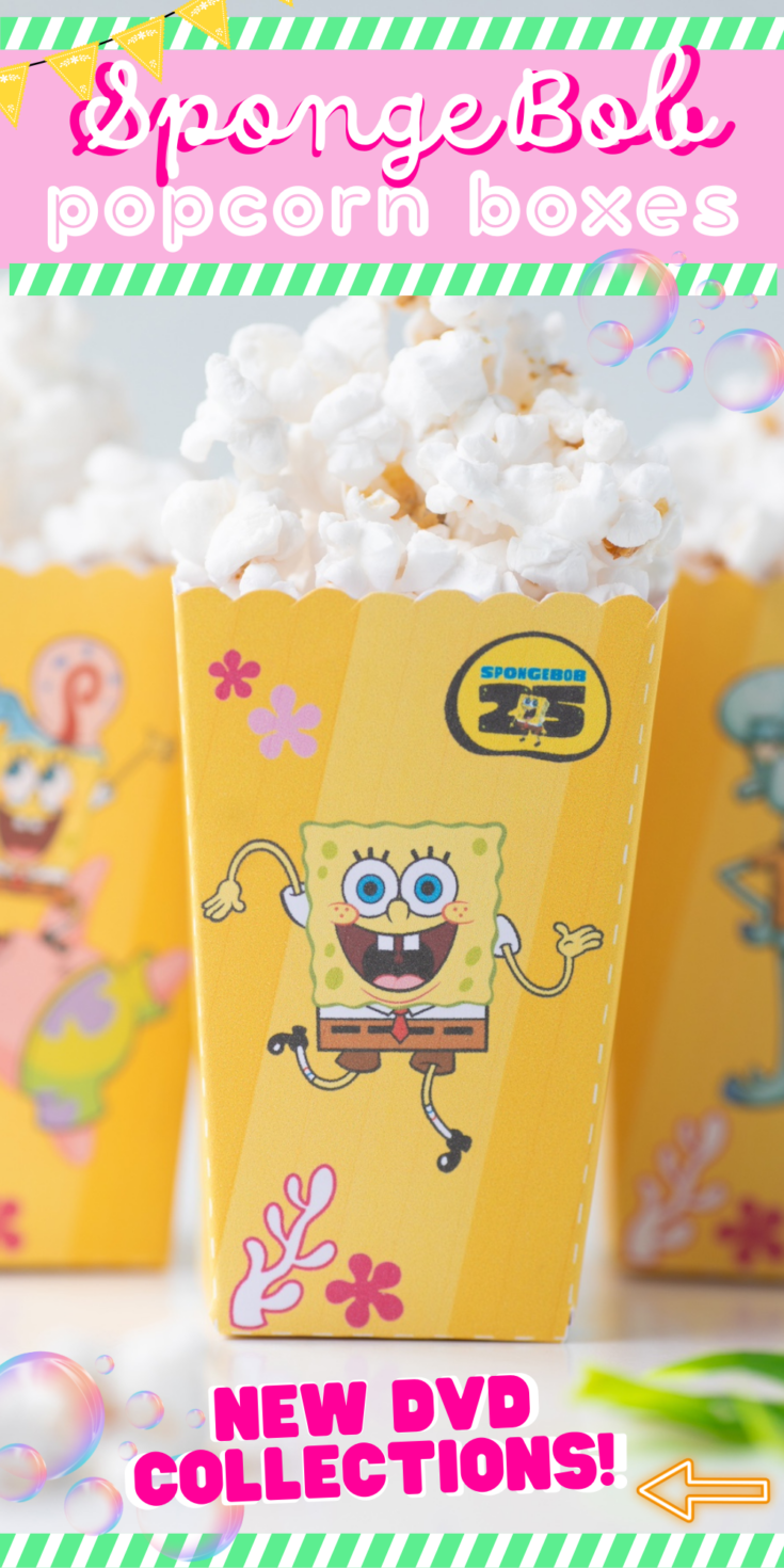 DIVE into the fun with SpongeBob Character Popcorn Boxes