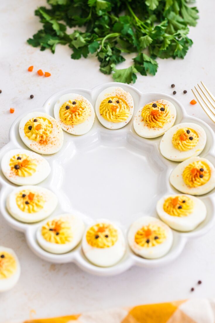 How to Make Adorable Baby Chick Deviled Eggs for Easter | Cutefetti