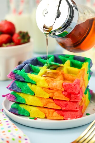 How to Make Colorful Rainbow Waffles That Brighten Any Morning | Cutefetti