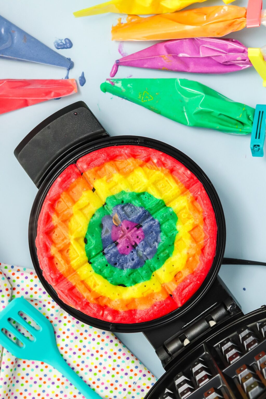 How to Make Colorful Rainbow Waffles That Brighten Any Morning | Cutefetti