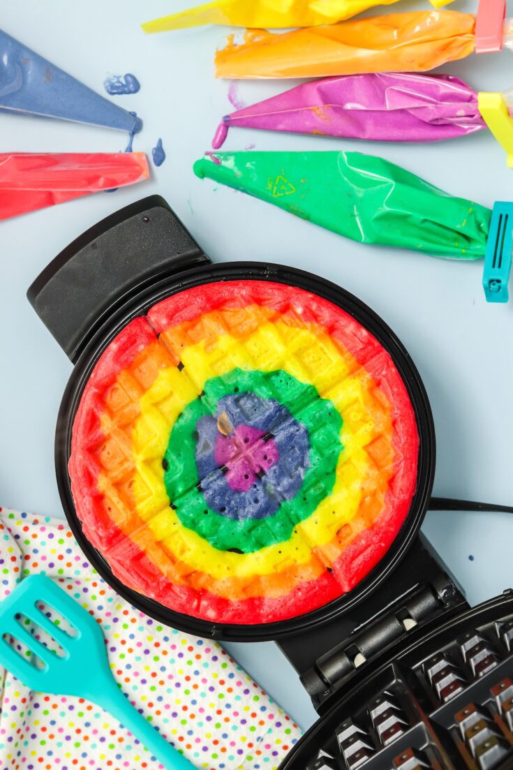 How to Make Colorful Rainbow Waffles That Brighten Any Morning
